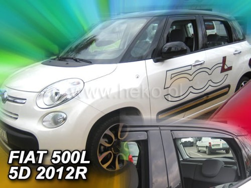 Wind deflectors FIAT 500 L 5d 2012-> (rear deflectors included) HEKO